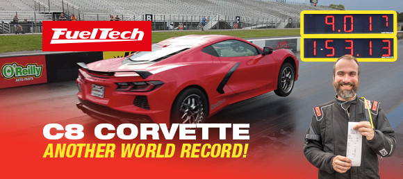 New World Record! C8 Corvette Goes 9.017 at 153.13 mph - FuelTech USA