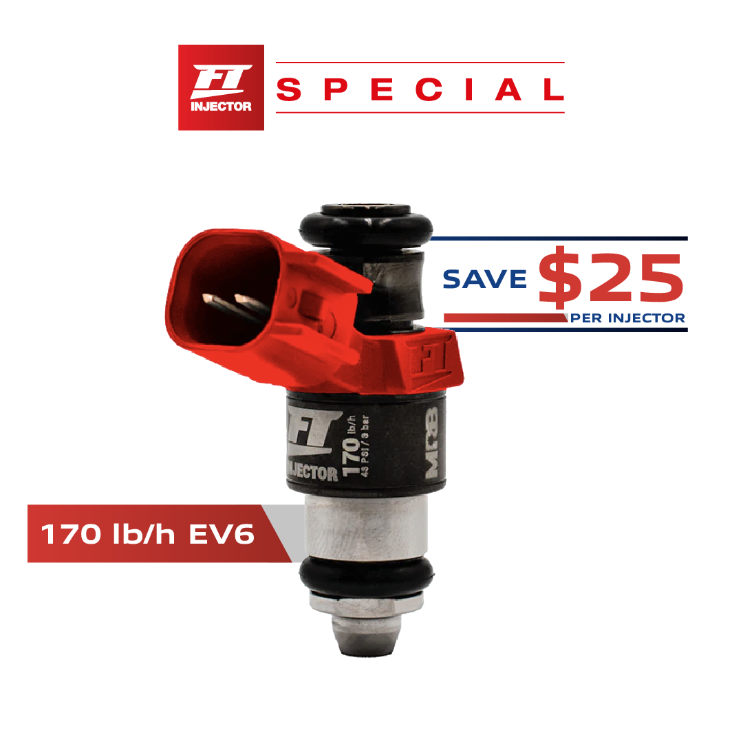 FT Injector 170lb/h Short Length (EV6 Connector) - FuelTech USA