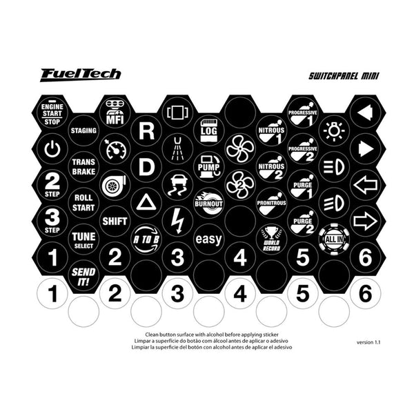 SwitchPanel Mini Sticker Sheet - FuelTech USA
